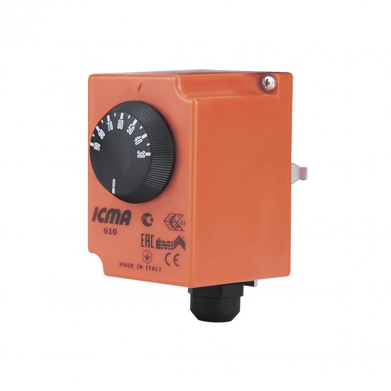 Термостат накладний налаштовув 0-90*С № 610 Icma